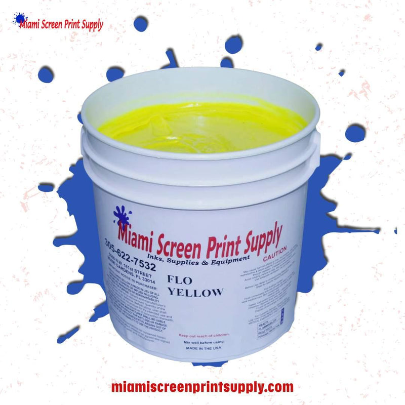 Flo Yellow Ink 1 Quart - Fluorescent for Printing – Miami Screen Print ...