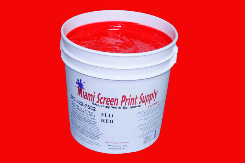 Flo Red Ink - Fluorescent Print | 1 Quart Available – Miami Screen ...