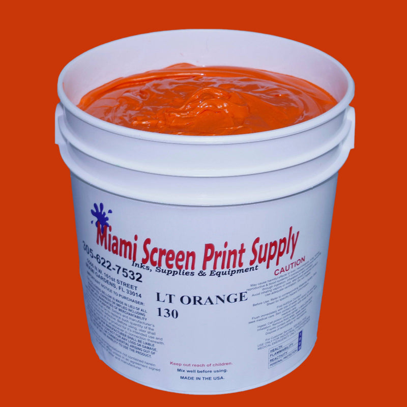 Light Orange 130 HO Plastisol Ink | Miami Screen Print Supply