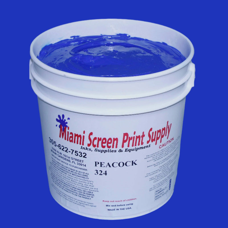 Peacock Blue Ink - Vibrant Prints | High Opaque – Miami Screen Print Supply