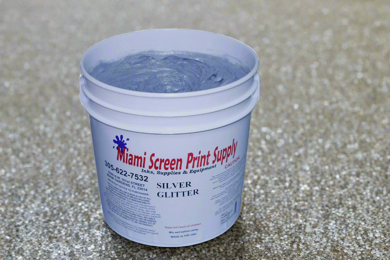 Silver Glitter Plastisol Ink - 5 Gallon | Miami Screen Print Supply